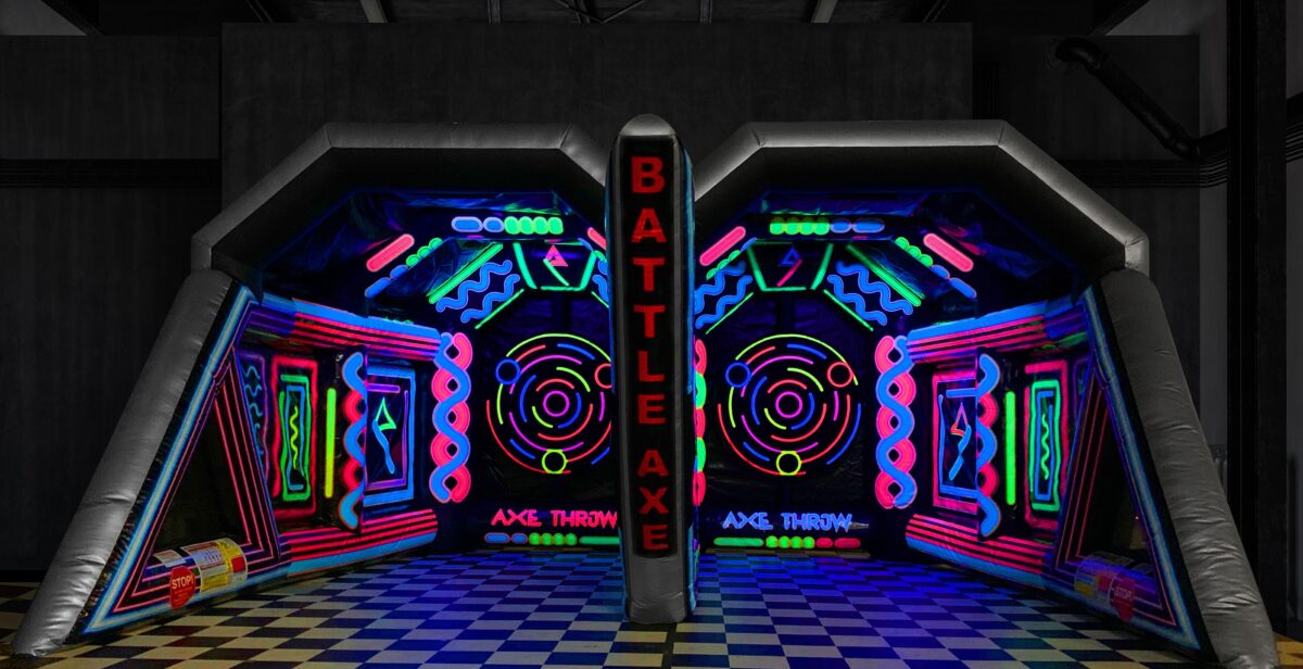 Black Light Battle Axe Throwing - Your Event Source