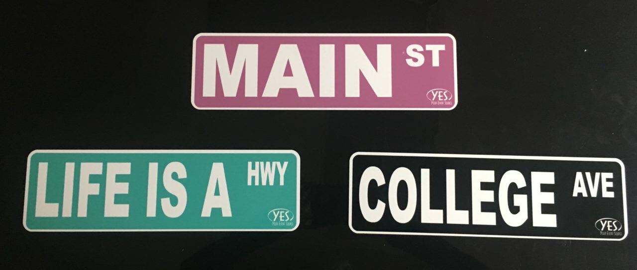 Sublimation Street Signs - Your Event Source